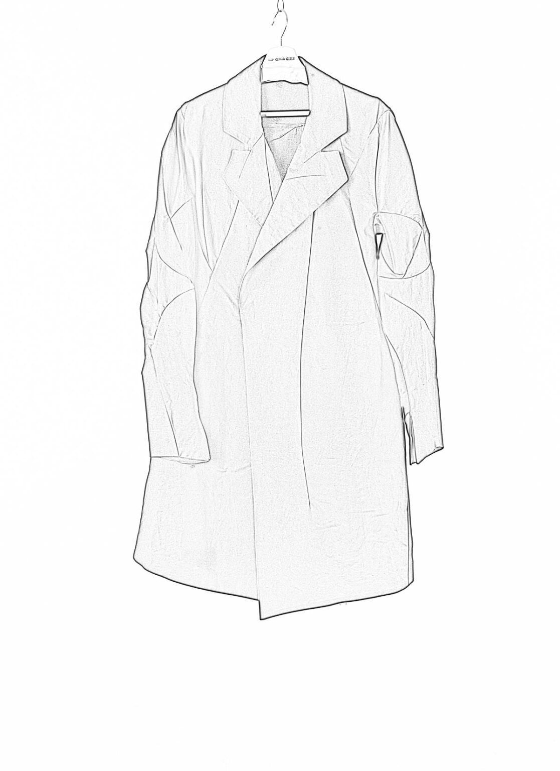 LEON EMANUEL BLANCK Distortion Officer Coat, black, cotton/ea