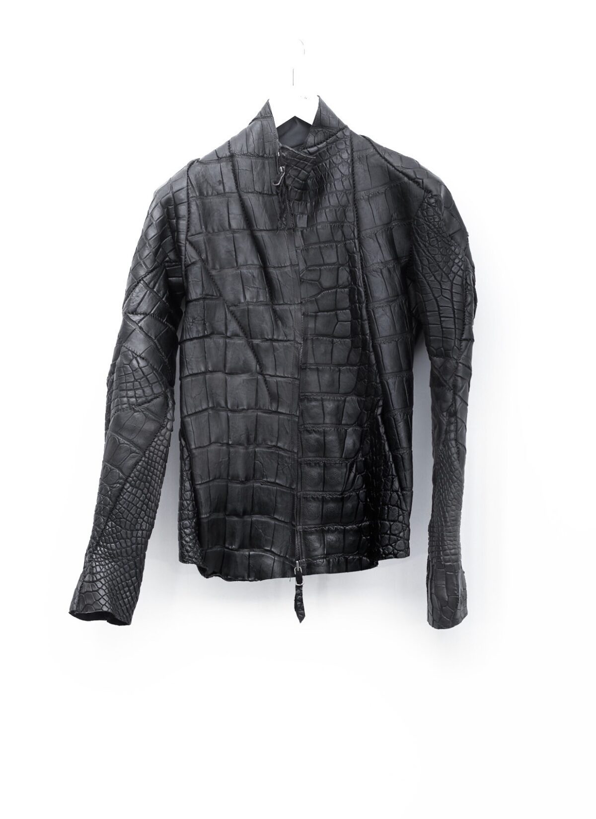 LEON EMANUEL BLANCK Distortion Officer Coat, black, horse leather