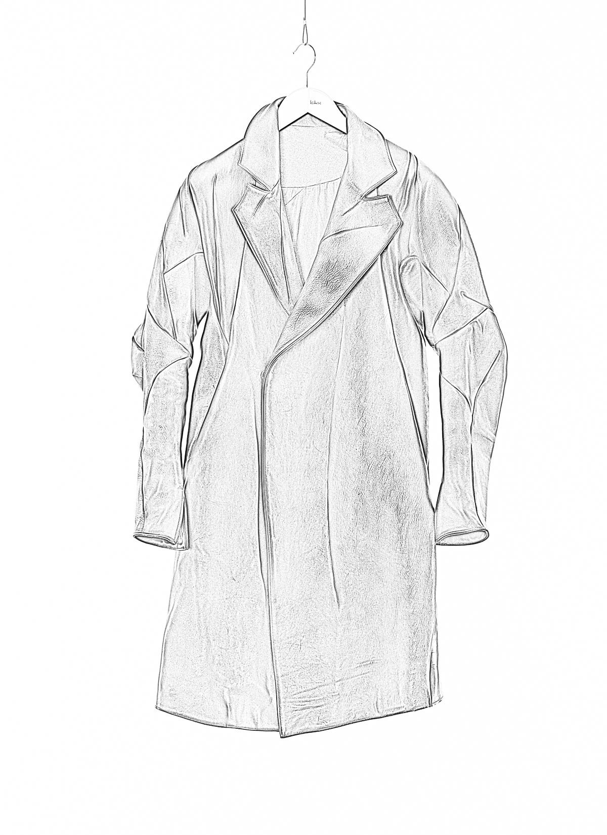 LEON EMANUEL BLANCK Distortion Officer Coat, black, horse leather