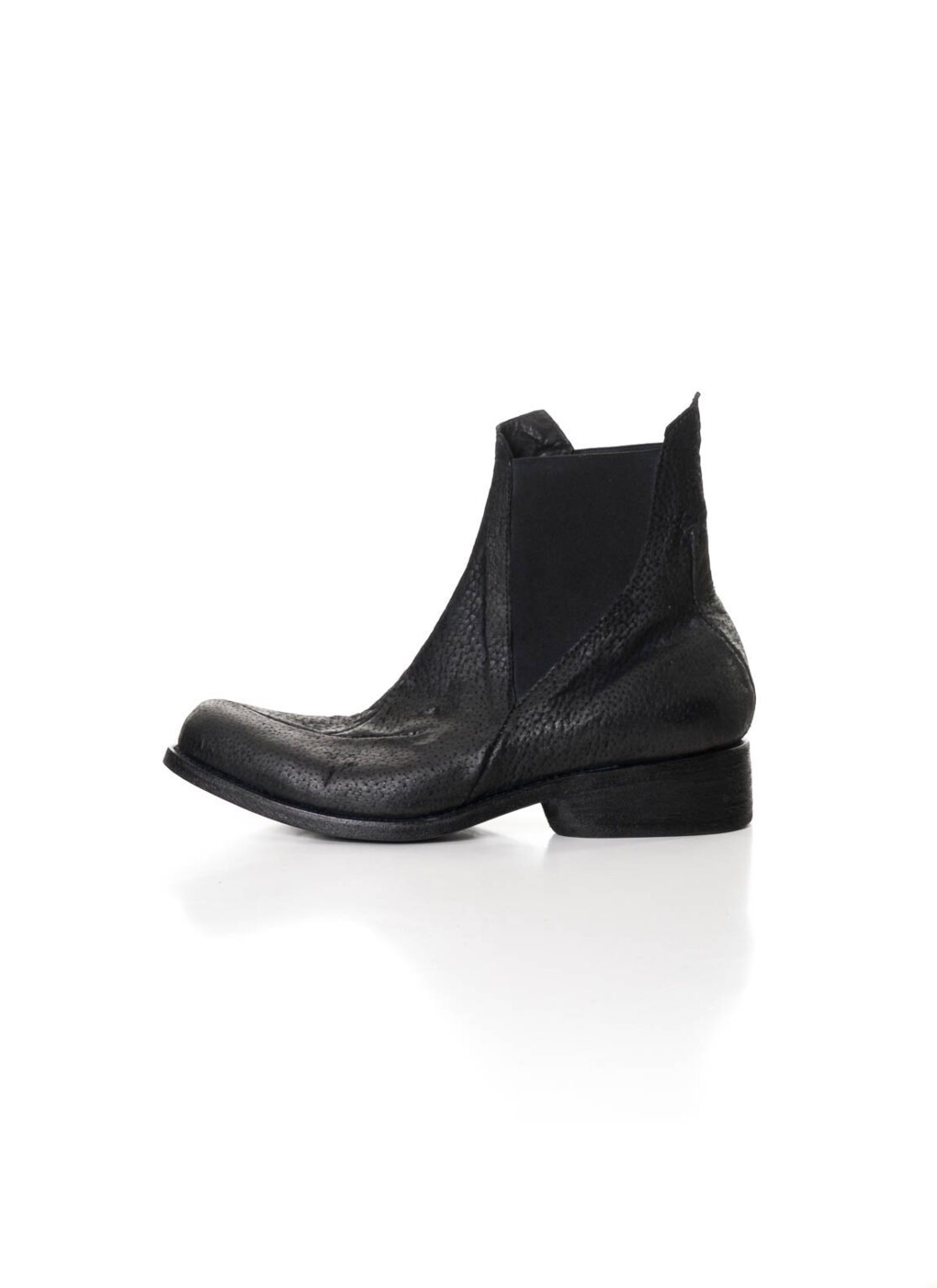 LEON EMANUEL BLANCK Distortion Pointed Chelsea Boot, black, wild boar ...