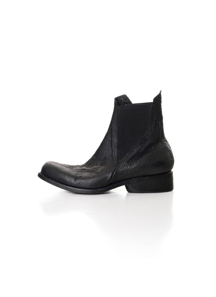LEON EMANUEL BLANCK Distortion Pointed Chelsea Boot, black, wild boar ...
