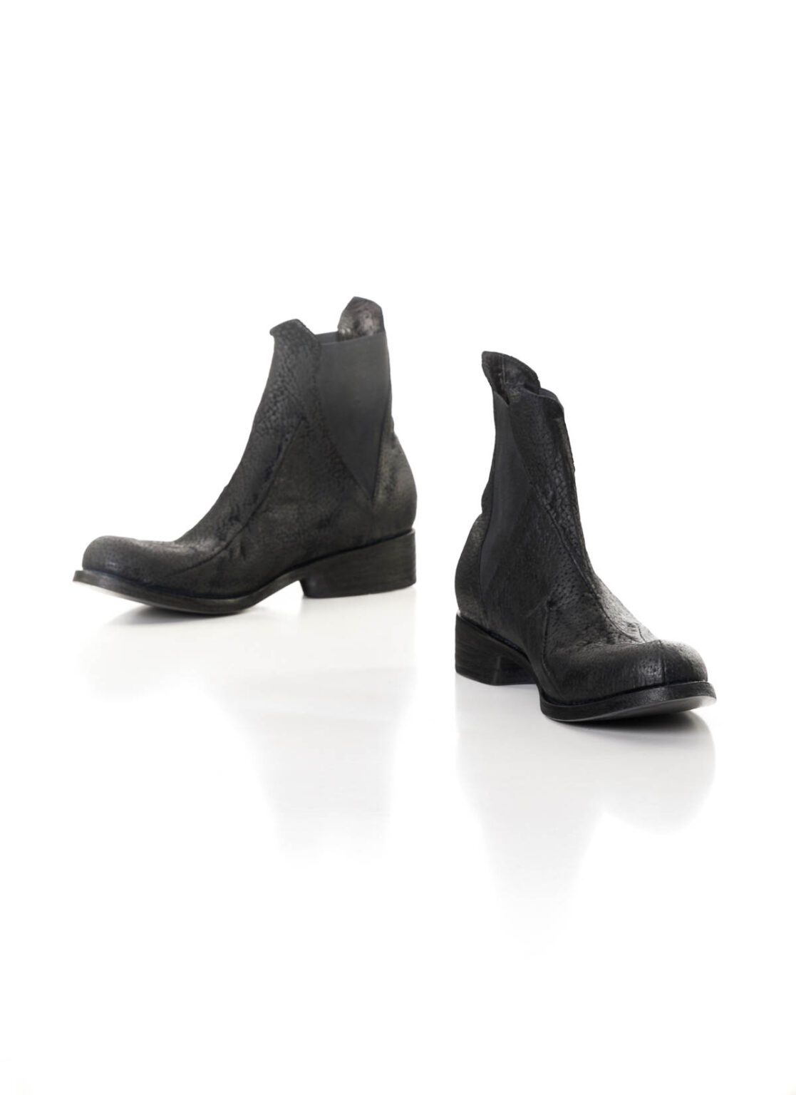 LEON EMANUEL BLANCK Distortion Pointed Chelsea Boot, black, wild boar ...