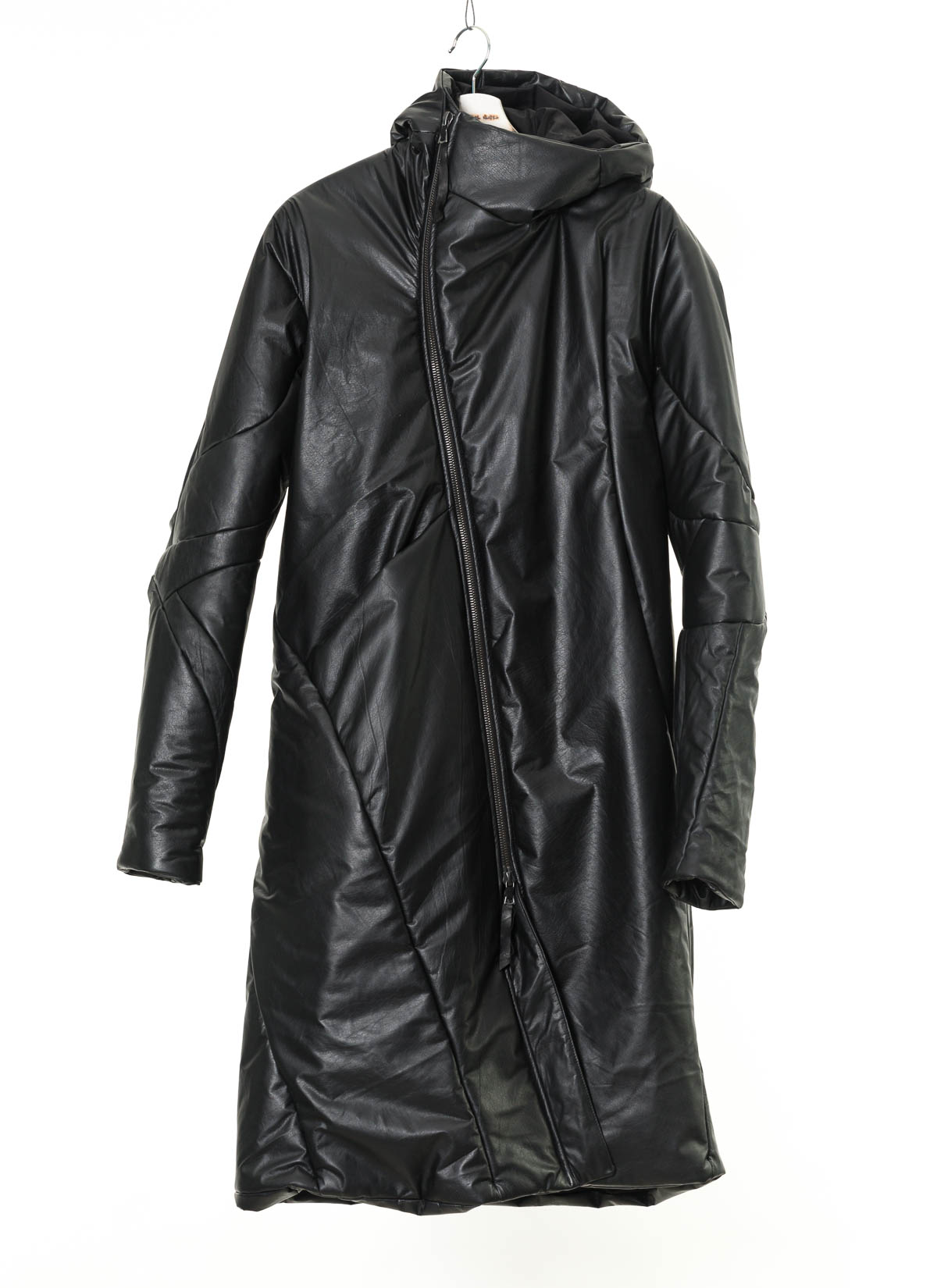 LEON EMANUEL BLANCK Distortion Officer Coat, black, horse leather