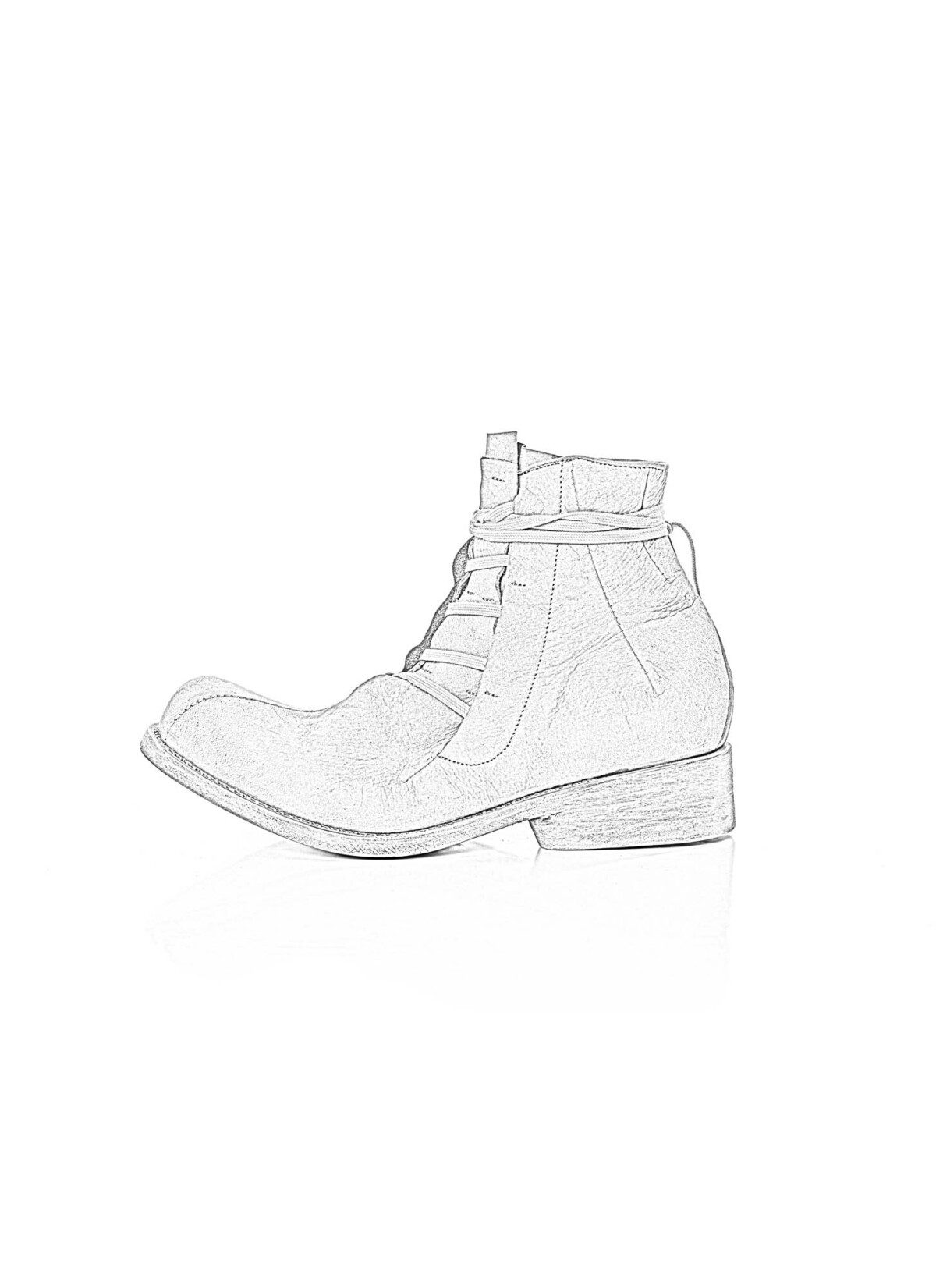 LEON EMANUEL BLANCK Distortion Short Work Boot, light grey, buffalo leather