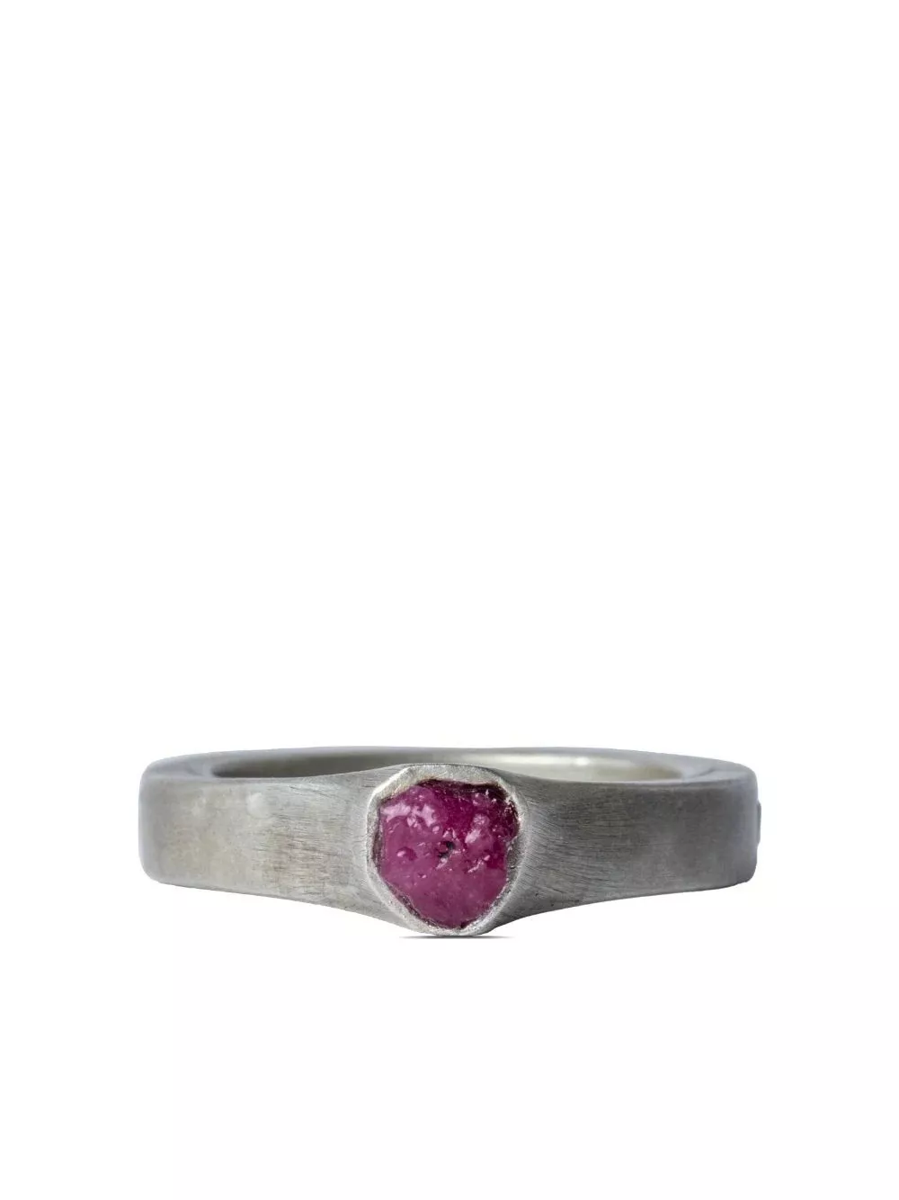 Parts of Four Sistema sterling-silver ruby-slab ring