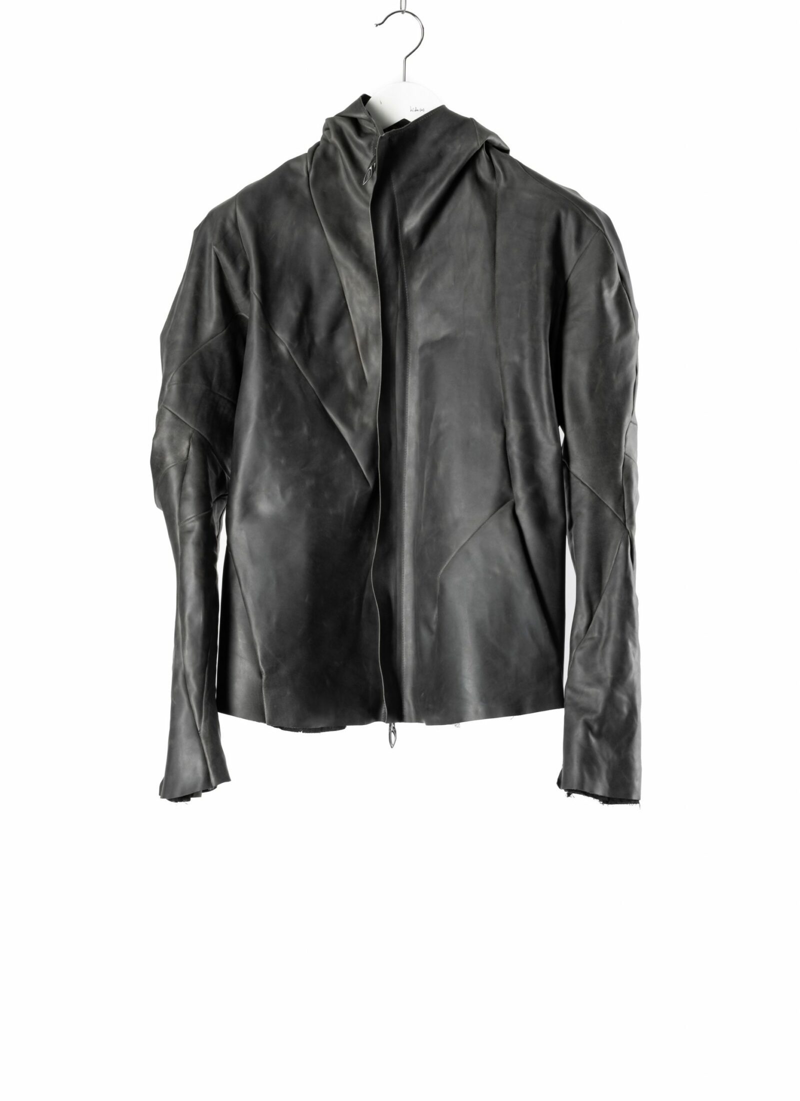 LEON EMANUEL BLANCK Distortion Officer Coat, black, horse leather