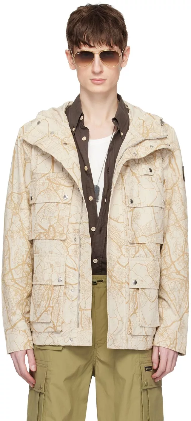 Belstaff Beige Castmaster Map Jacket
