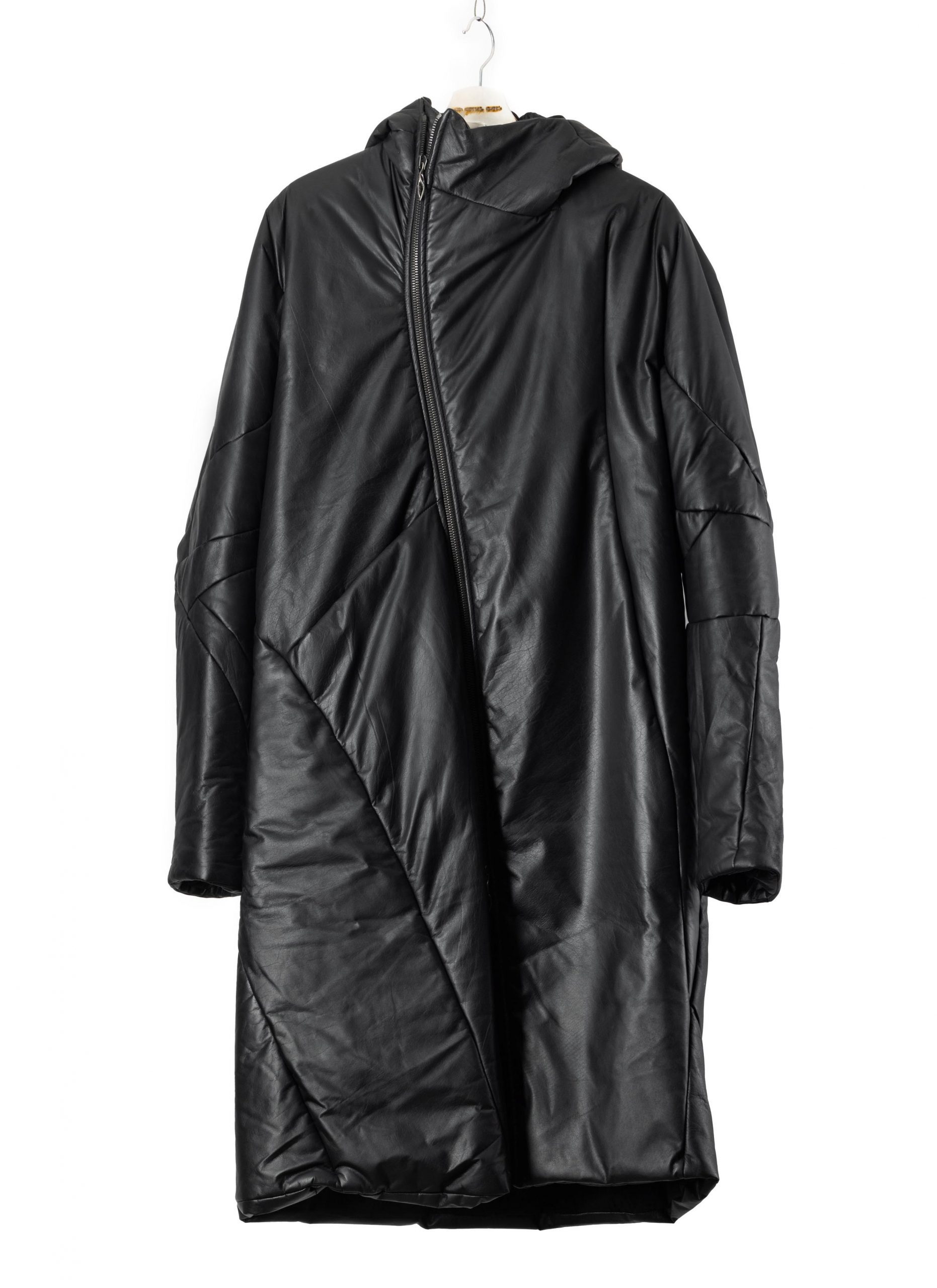 LEON EMANUEL BLANCK Distortion Officer Coat, black, horse leather