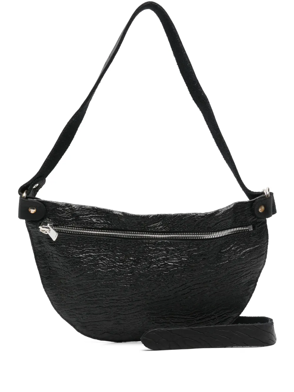 Guidi grained belt bag - Black