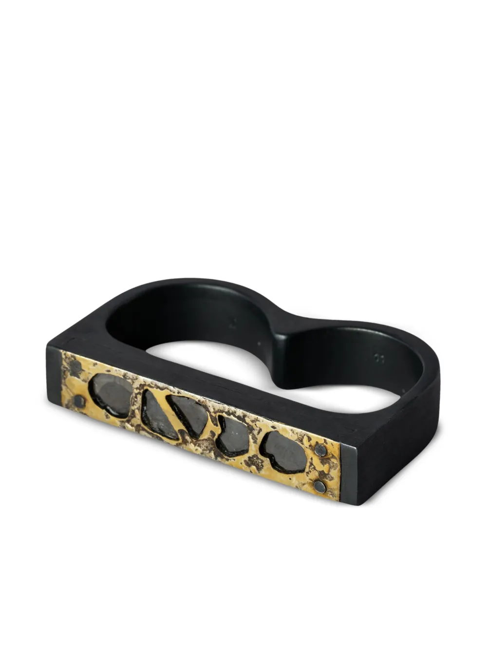 Parts of Four Plate Double Fuse ring - Black