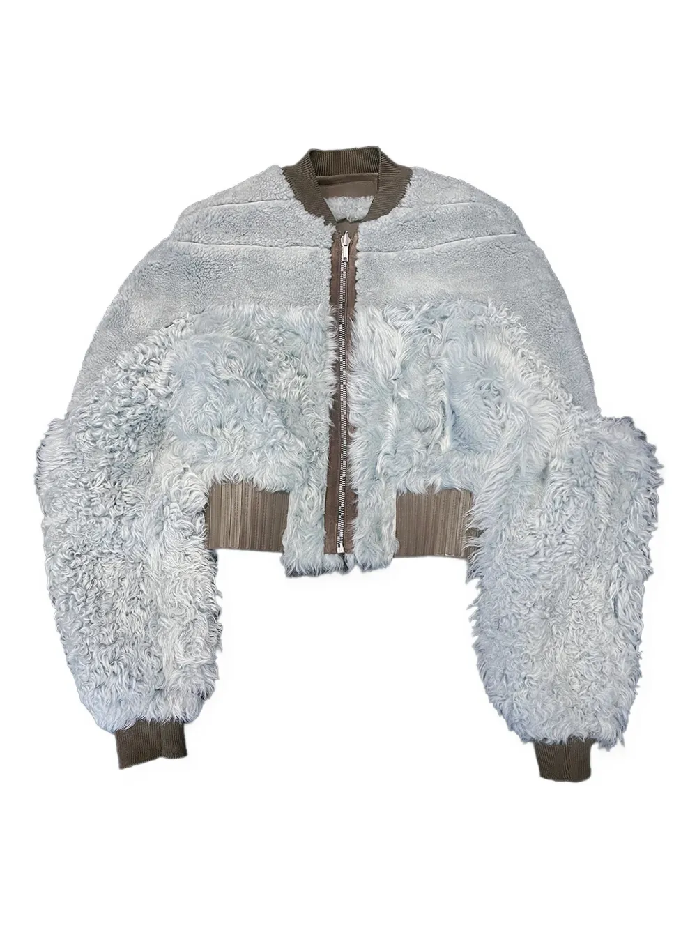 Rick Owens shearling bomber jacket - Green