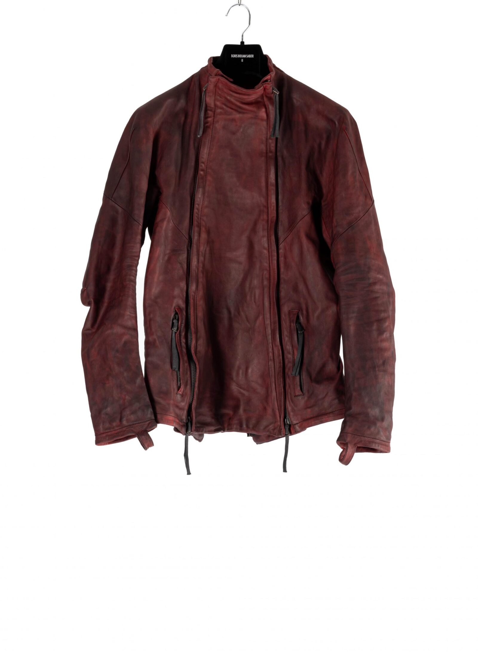 BORIS BIDJAN SABERI J4, carbon grey, kangaroo leather perforated ...