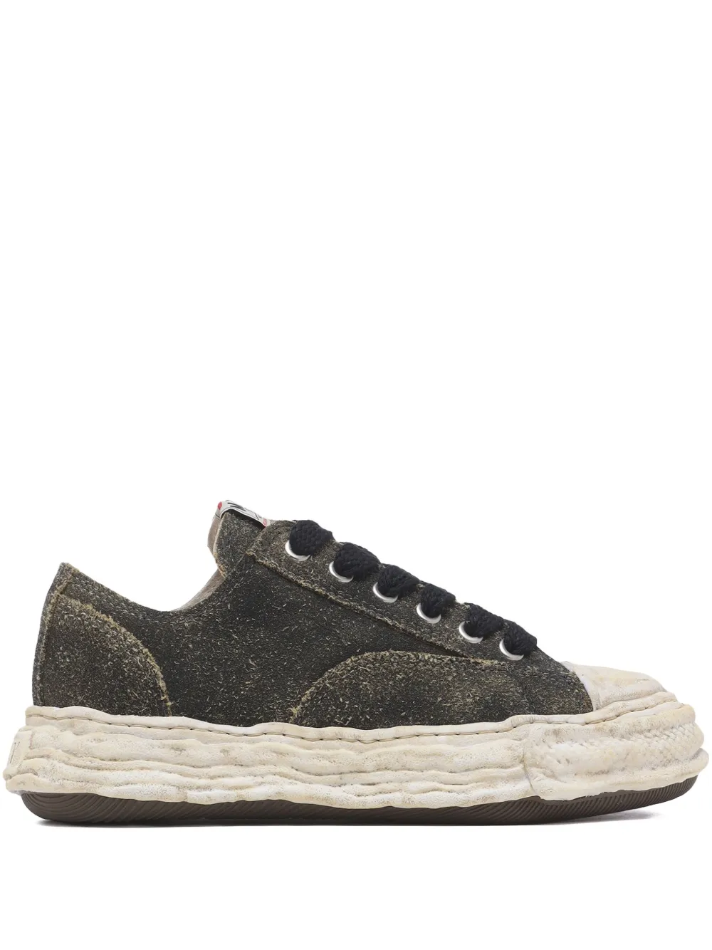 Maison MIHARA YASUHIRO Hank lace-up leather sneakers - Black