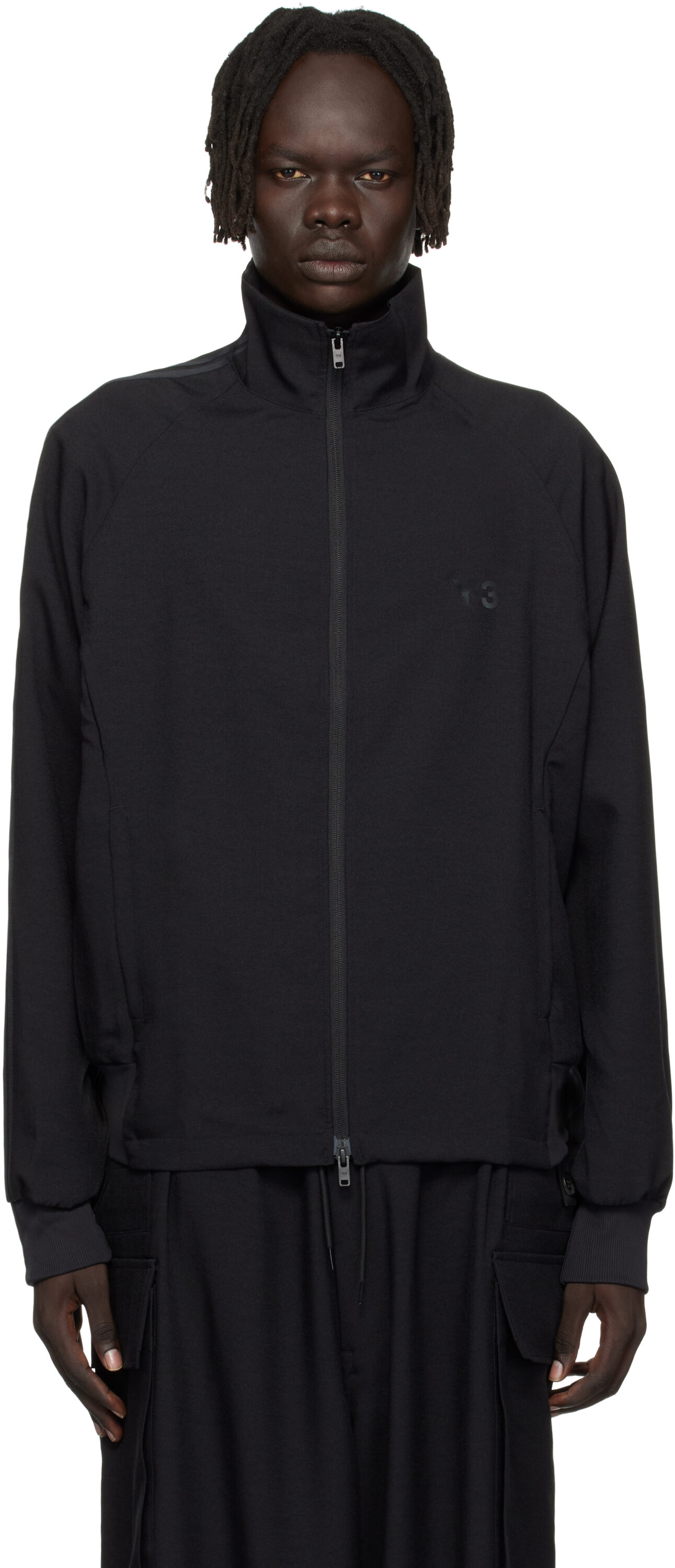 Y-3 Black Sport Uniform Track Jacket