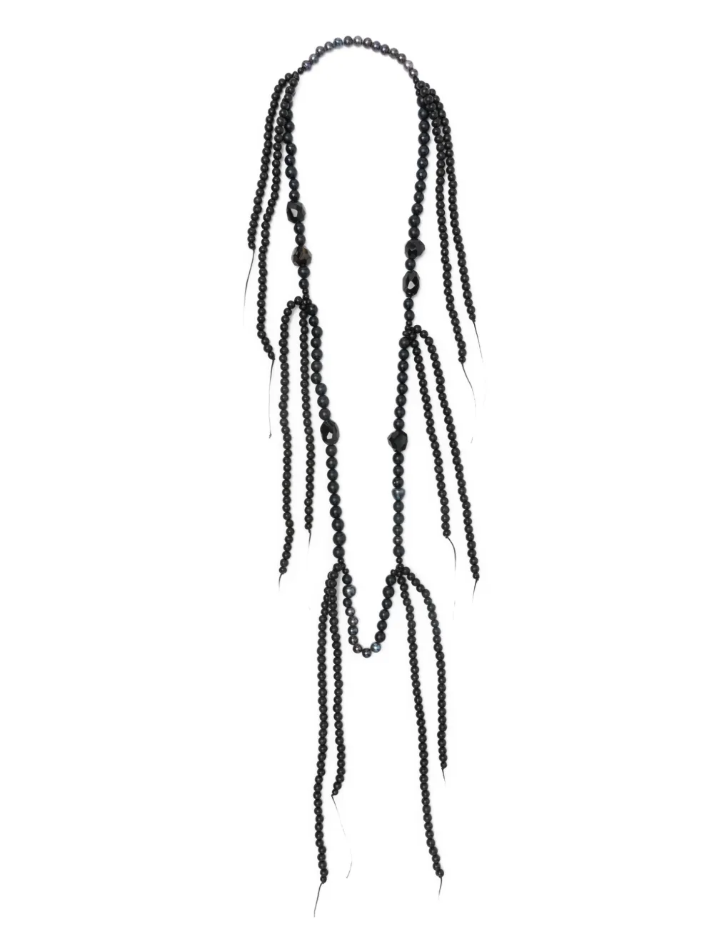 KUNDO K-168 Val beaded pearl necklace - Black