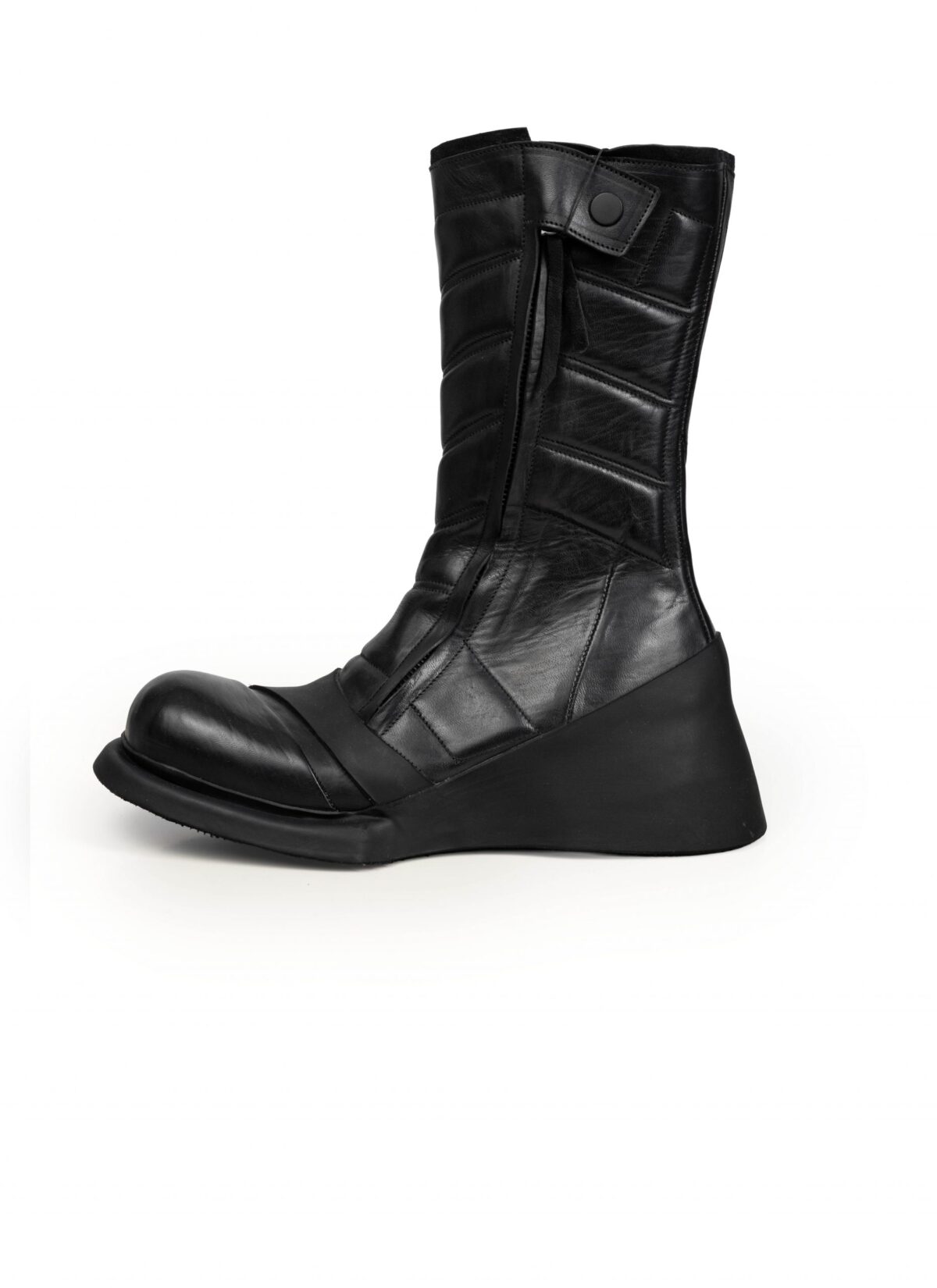 LEON EMANUEL BLANCK Distortion Pointed Chelsea Boot, black, wild boar ...