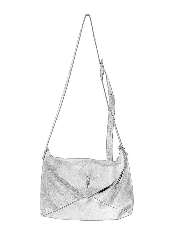 M.A+ by M. Amadei 15" Vertical Envelope Messenger Bag BE153, black ...