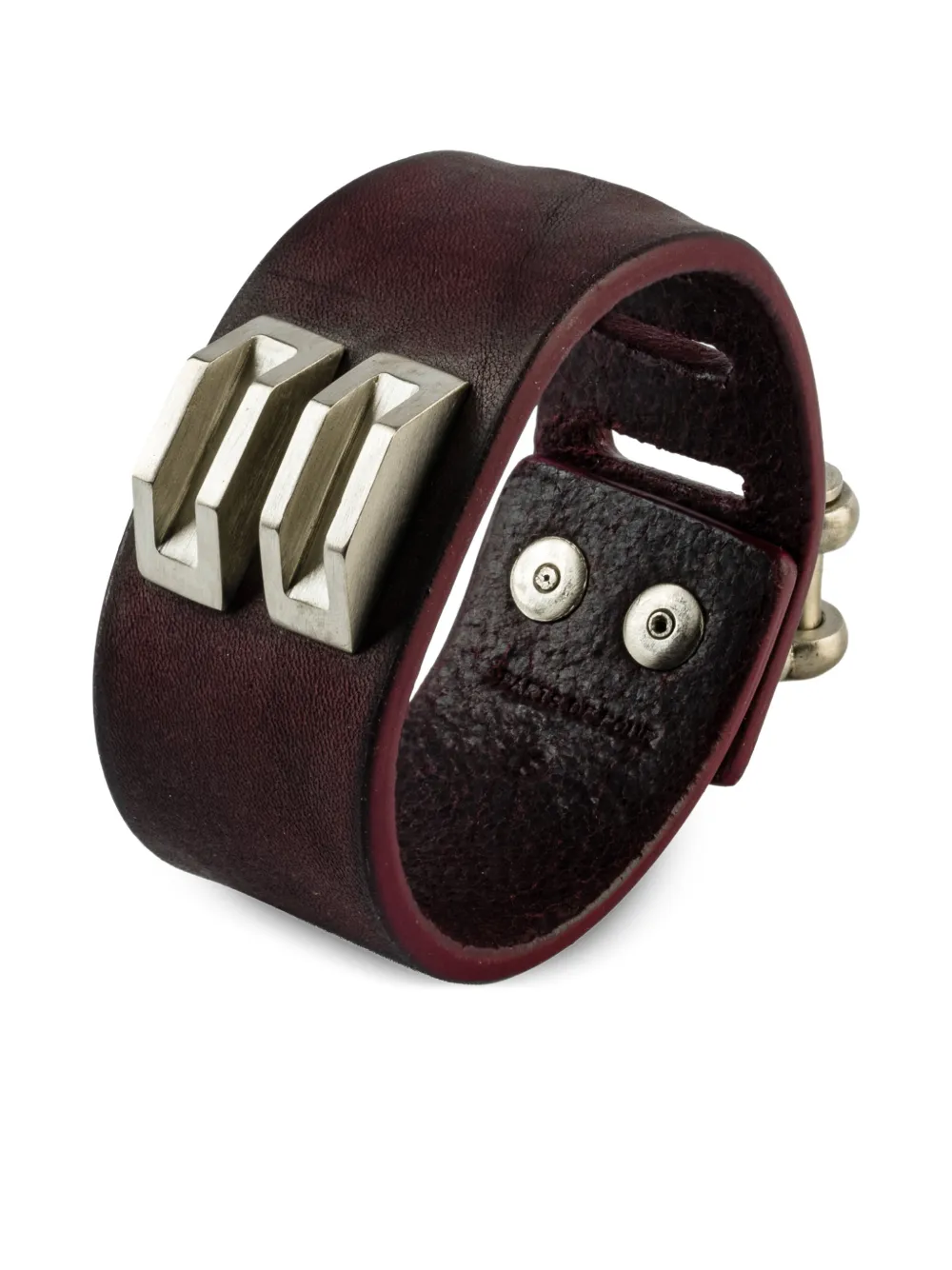 Parts of Four Restraint Charm inverted-pyramid Studs bracelet - Brown