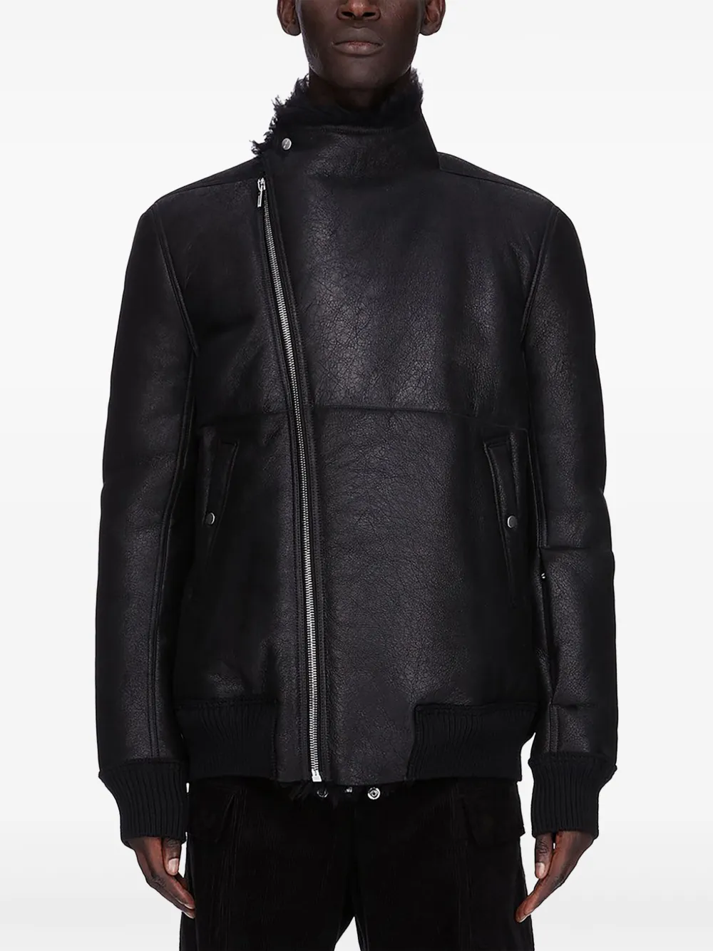 Rick Owens Hollywood Flight shearling jacket - Black