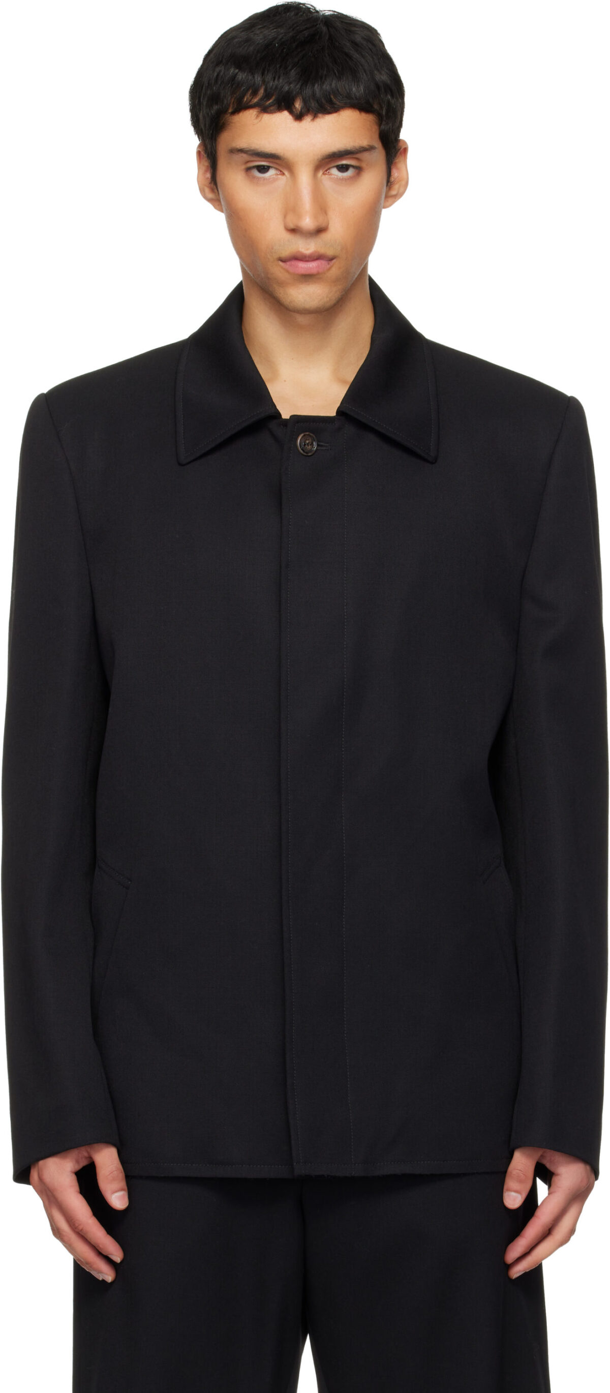 MM6 Maison Margiela Black Sports Jacket