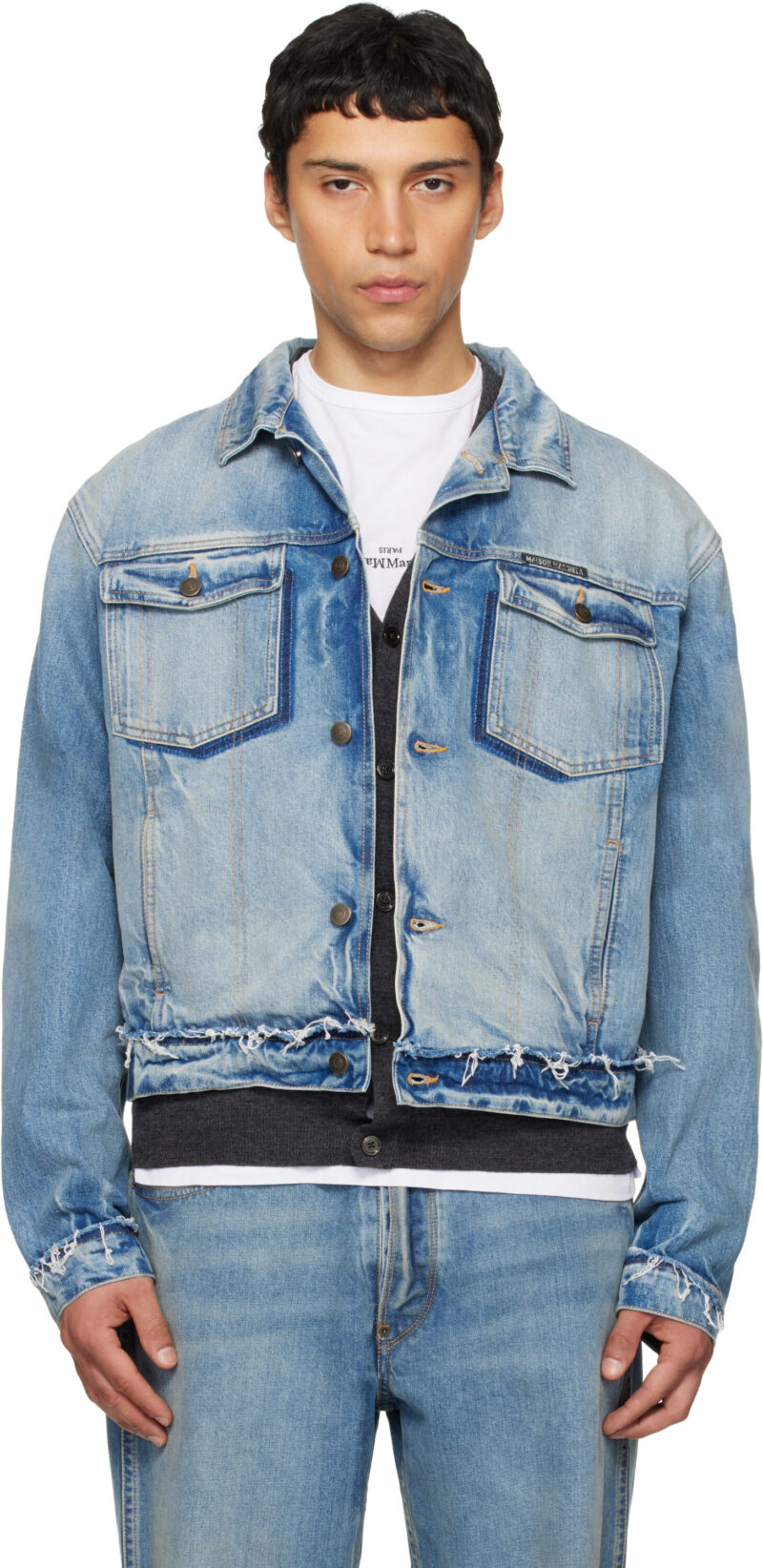 Maison Margiela Blue Caban Denim Jacket
