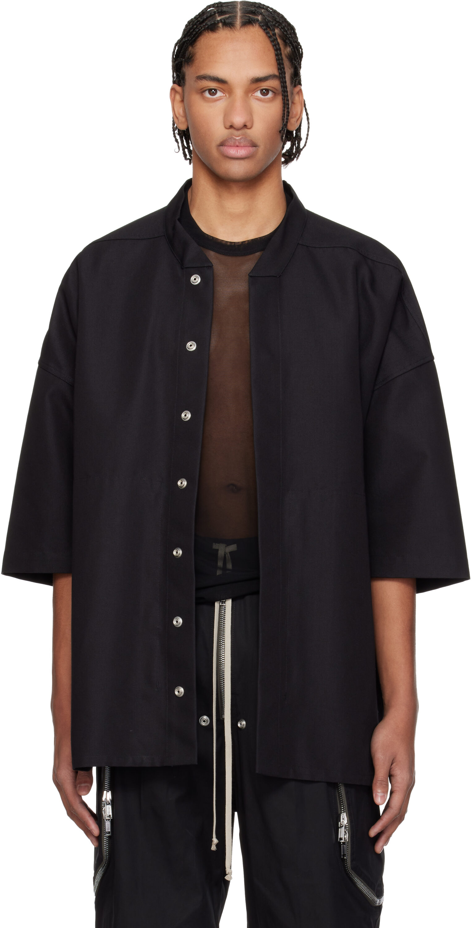 Rick Owens Black Temple SS Jumbo Faun Shirt