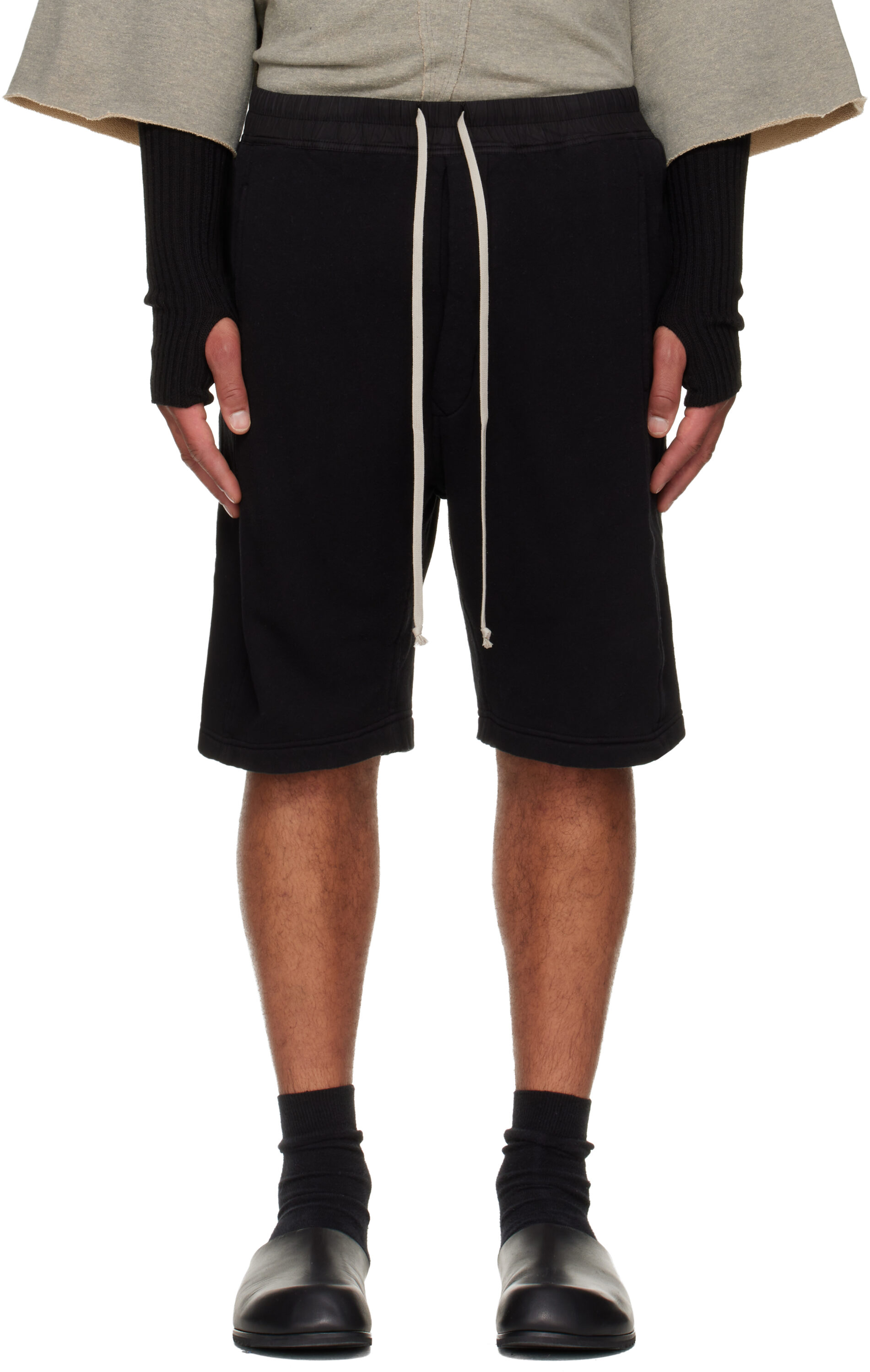 Rick Owens DRKSHDW Black Concordians Pusher Shorts