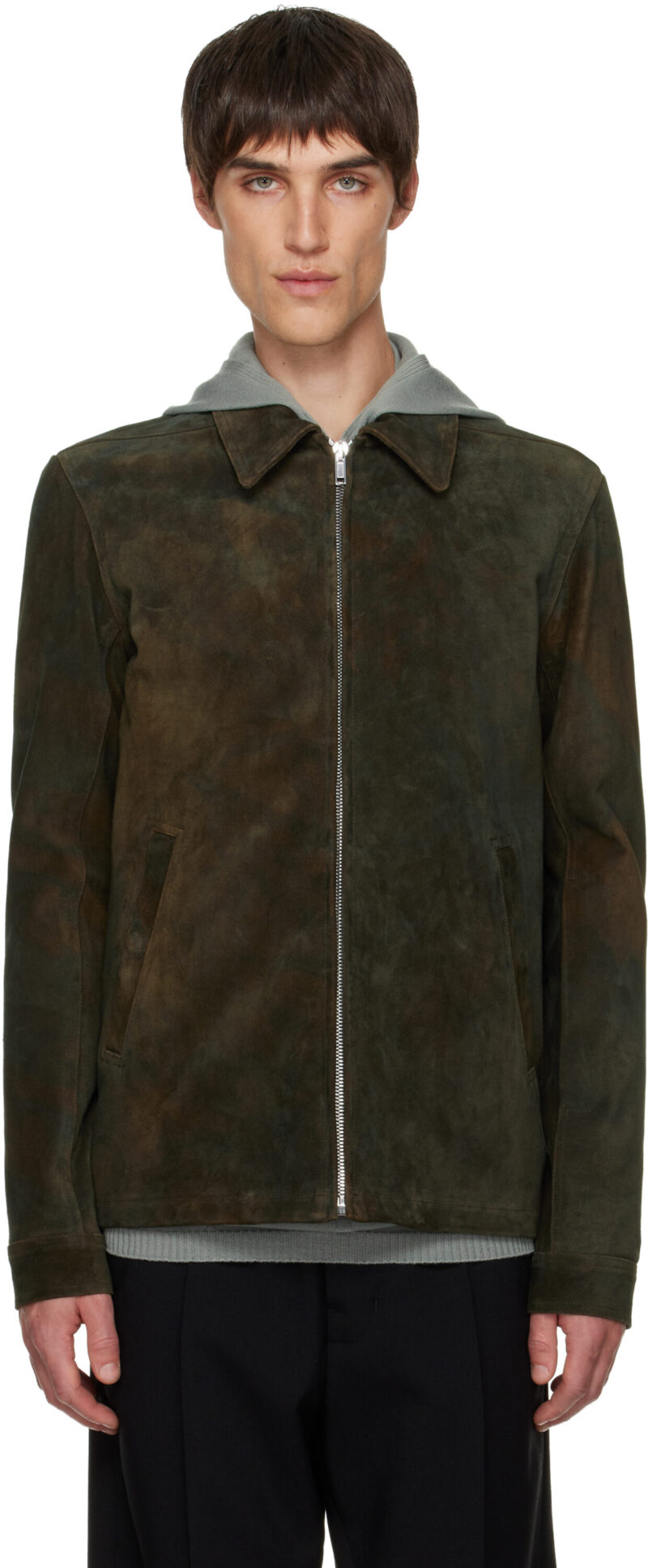 Rick Owens Indigo Concordians Brad Leather Jacket