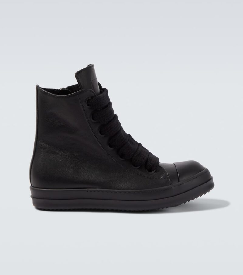 Rick Owens Jumbolace leather high-top sneakers