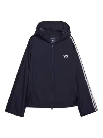 Y-3 abstract-print puffer jacket - White